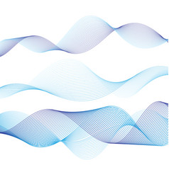 Marine seamless pattern with stylized blue waves Vector Image