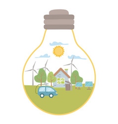 Isolated light bulb and save energy design Vector Image