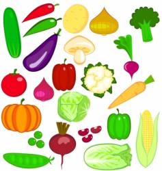 Cute vegetables characters set 2 Royalty Free Vector Image
