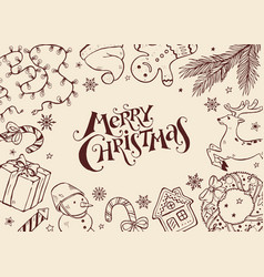 Christmas doodles collection Royalty Free Vector Image