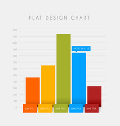 Set of flat design statistics charts and graphs Vector Image