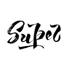 Super dad lettering poster with mustache Vector Image