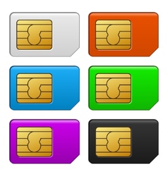 Sim card set Royalty Free Vector Image - VectorStock