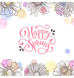 Spring time wording Royalty Free Vector Image - VectorStock