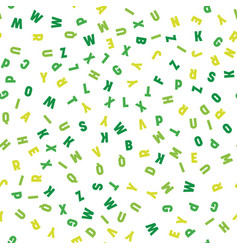 Seamless pattern letters random order signs Vector Image
