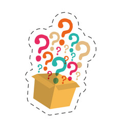 Colorful paper question mark for speech Royalty Free Vector