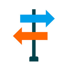 Wooden sign with arrow and plaque for signage Vector Image