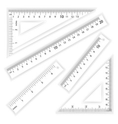 Metric imperial rulers centimeter and inch Vector Image