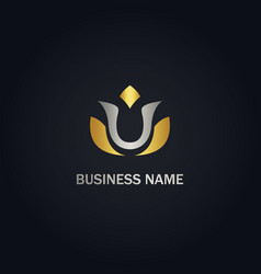 Beauty lotus flower abstract logo Royalty Free Vector Image