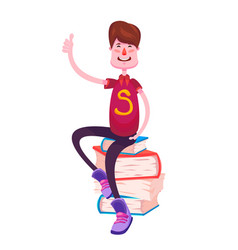 Cartoon children are learning Royalty Free Vector Image