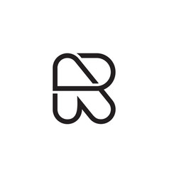 Letter ra triangle simple overlap logo Royalty Free Vector