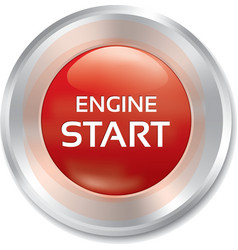 Car engine start stop button ignition push circle Vector Image