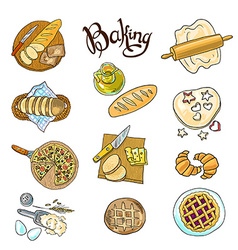 Realistic sweet and baking products template Vector Image