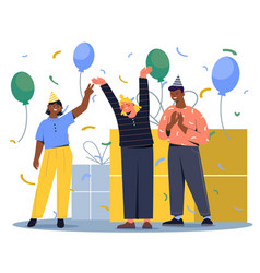 Happy friends together people Royalty Free Vector Image