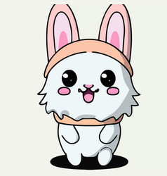 Cute rabbit kawaii chibi drawing style Royalty Free Vector