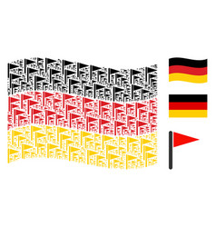 Germany flag official colors and proportion Vector Image