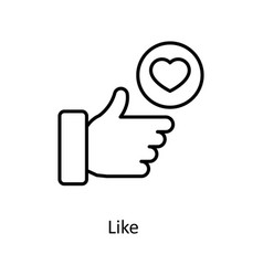 Like love comment share social network icon Vector Image