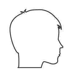 Outline head girl character person Royalty Free Vector Image
