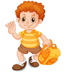 Cartoon boy with a quizzical thoughtful look Vector Image