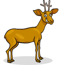 Cartoon deer isolated on white background Vector Image
