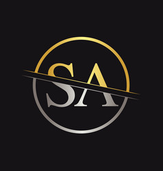 Initial letter sd logo design template Royalty Free Vector