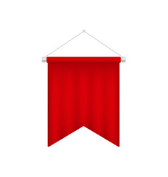 Red realistic pennant set empty triangle banners Vector Image