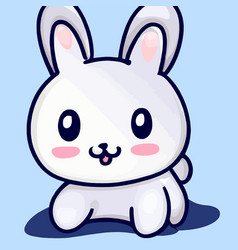 Cute rabbit kawaii chibi drawing style Royalty Free Vector