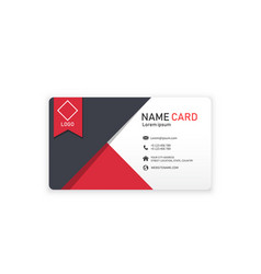 Red abstract creative business name card im Vector Image
