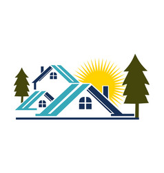 Real estate logo design isolated Royalty Free Vector Image