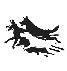 Running cartoon dog animation sprite sheet Vector Image