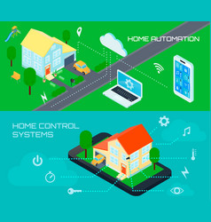 Smart grid system diagram isometric Royalty Free Vector