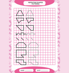 Repeat pattern tracing lines activity special Vector Image