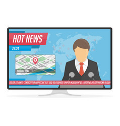 Tv live report Royalty Free Vector Image - VectorStock