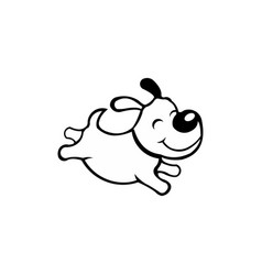 Dog yuck face cartoon coloring page Royalty Free Vector