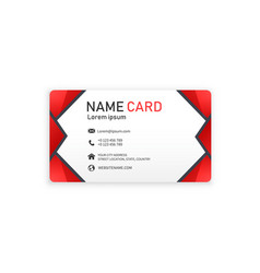 Red abstract creative business name card im Vector Image