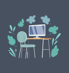 Laptop isolated on white Royalty Free Vector Image