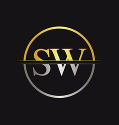 Initial letter sd logo design template Royalty Free Vector