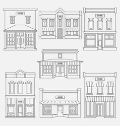 House and store Royalty Free Vector Image - VectorStock
