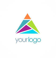 Triangle eye logo Royalty Free Vector Image - VectorStock