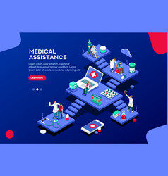 Insurance policy isometric flowchart poster Vector Image