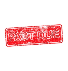 Past due rubber stamp vector by cluckva - Image #1006147 - VectorStock