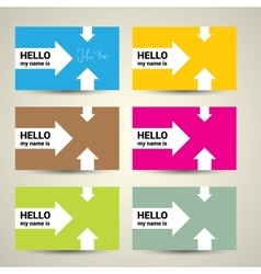 Simple colorful name tag to mark our books Vector Image