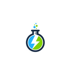 Rocket science lab logo icon design Royalty Free Vector
