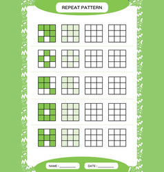 Repeat pattern square grid with colorful circles Vector Image