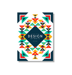 Collection of card templates with ethnic patterns Vector Image