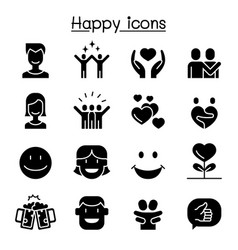 Friendship icon set Royalty Free Vector Image - VectorStock