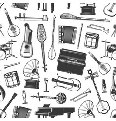 Musical instruments forming world map Royalty Free Vector