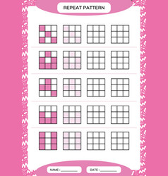 Repeat pattern square grid with colorful circles Vector Image