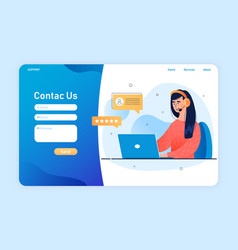 Customer filling up survey form Royalty Free Vector Image