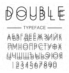 Line geometric font design abstract modern Vector Image